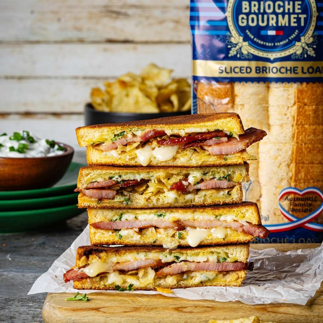 Irish Grilled Cheese with bacon - Brioche Gourmet